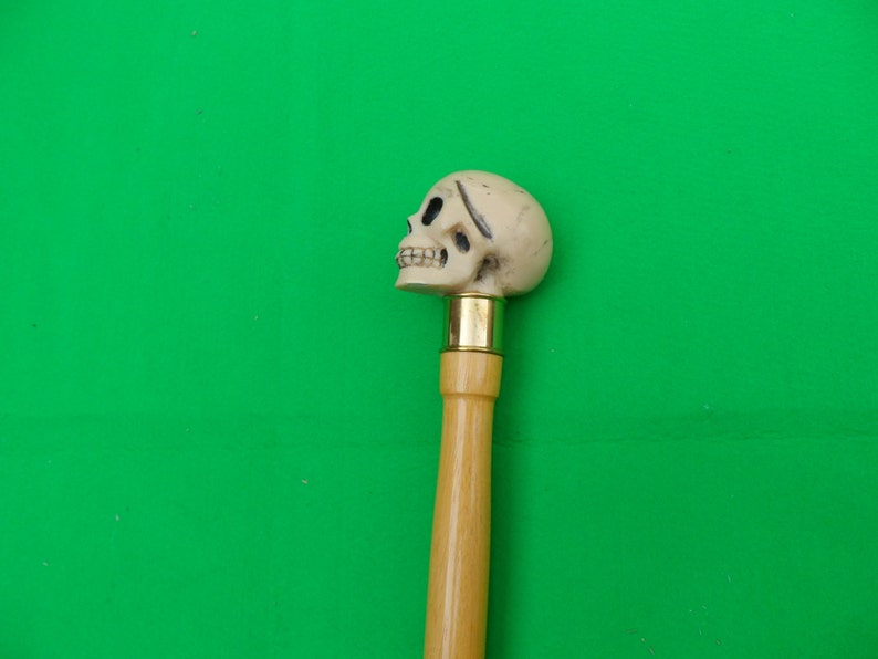 Ivory Style Skull Walking Stick - Etsy