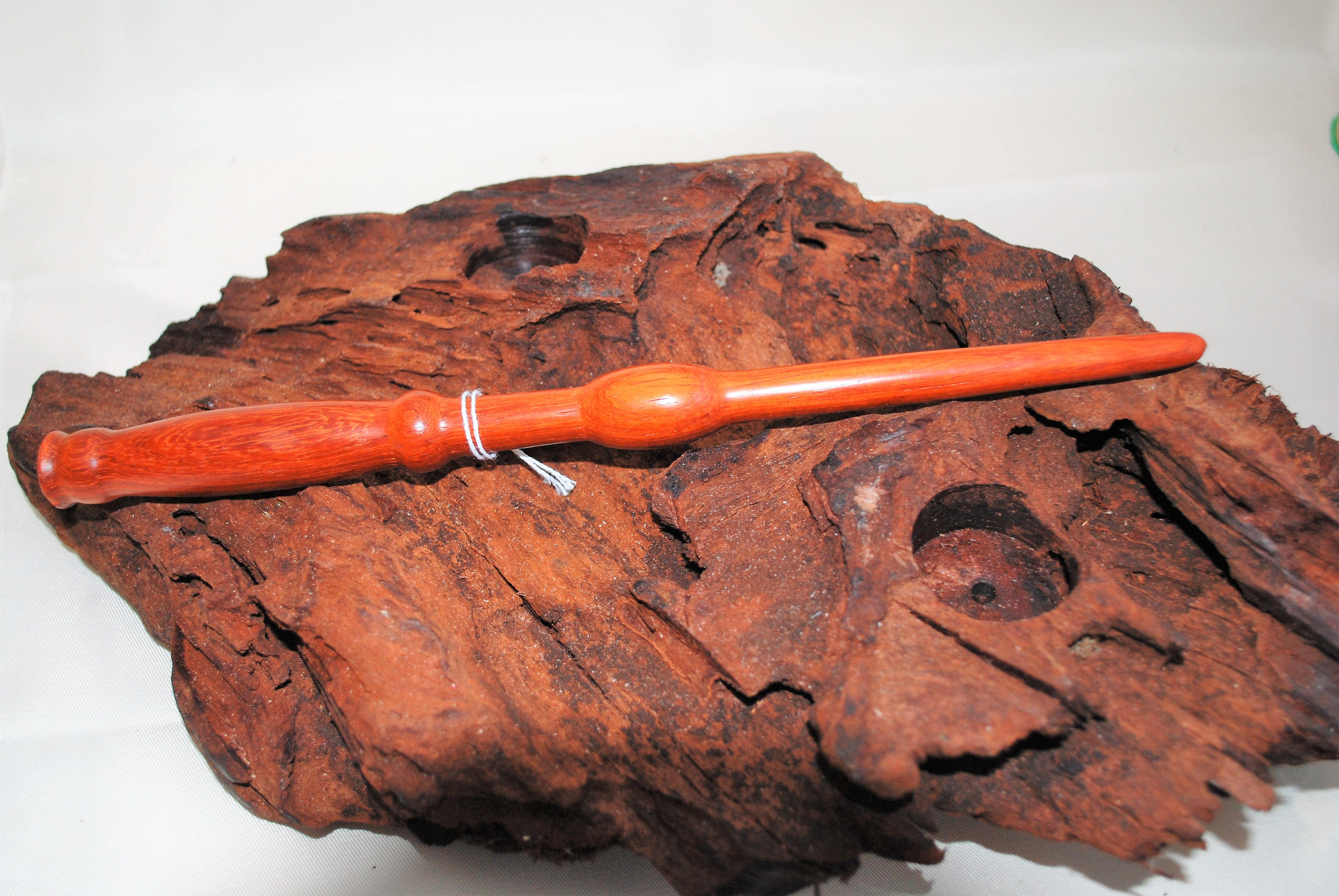 A Most Beautiful Padauk Wood Wiccan Wand Hand Turned and Hand Polished ...