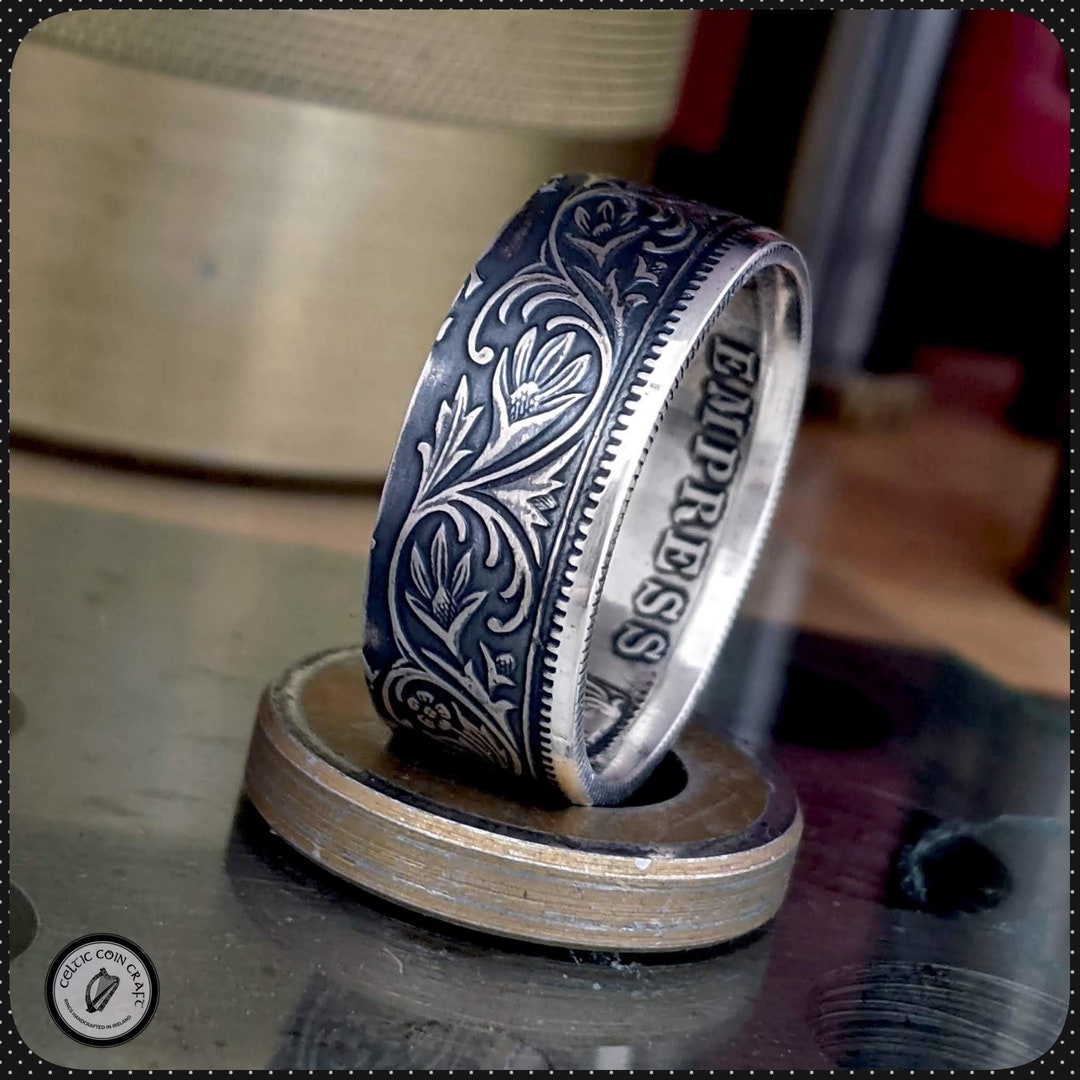 Victorian Silver Rupee Coin Ring - Etsy