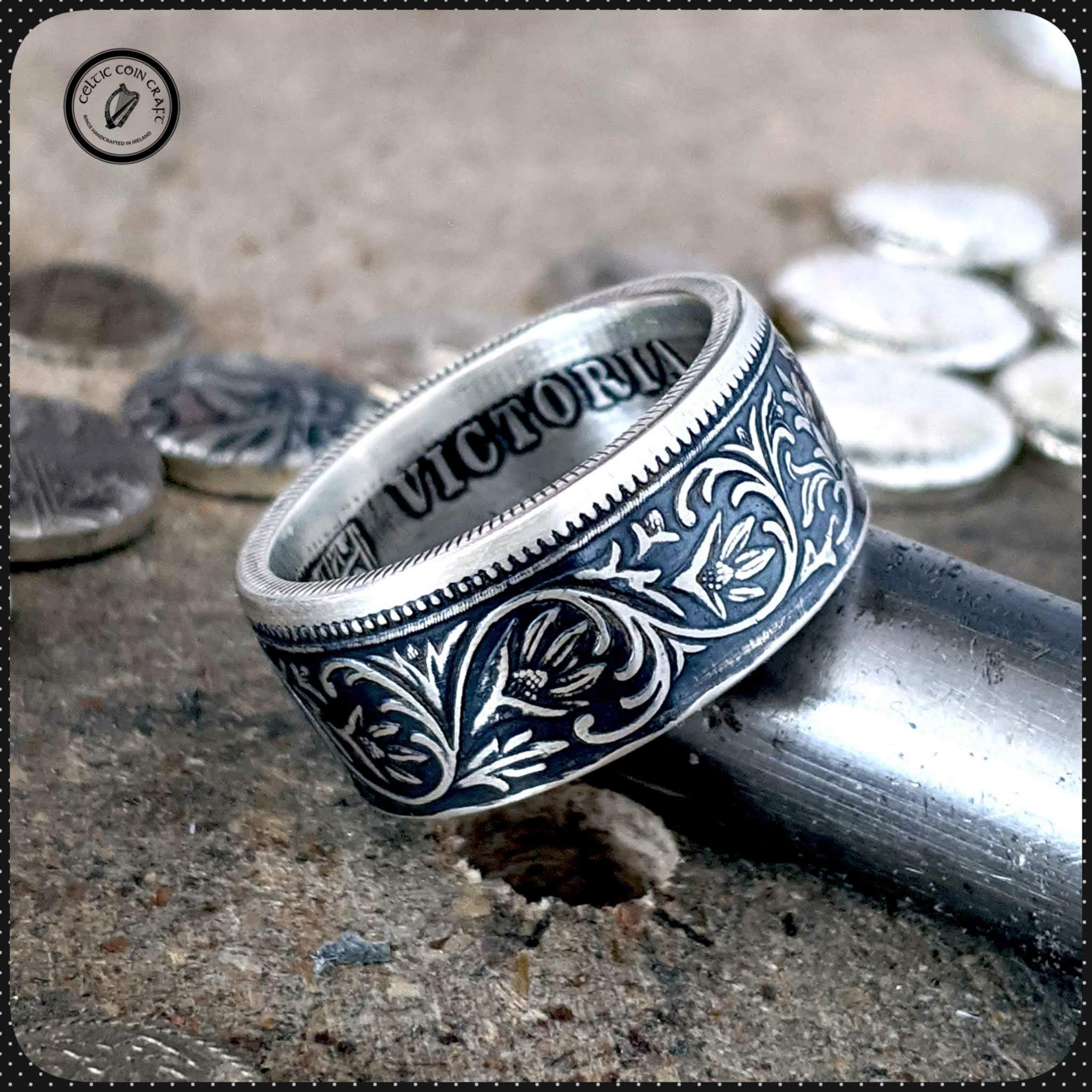Victorian Silver Rupee Coin Ring - Etsy