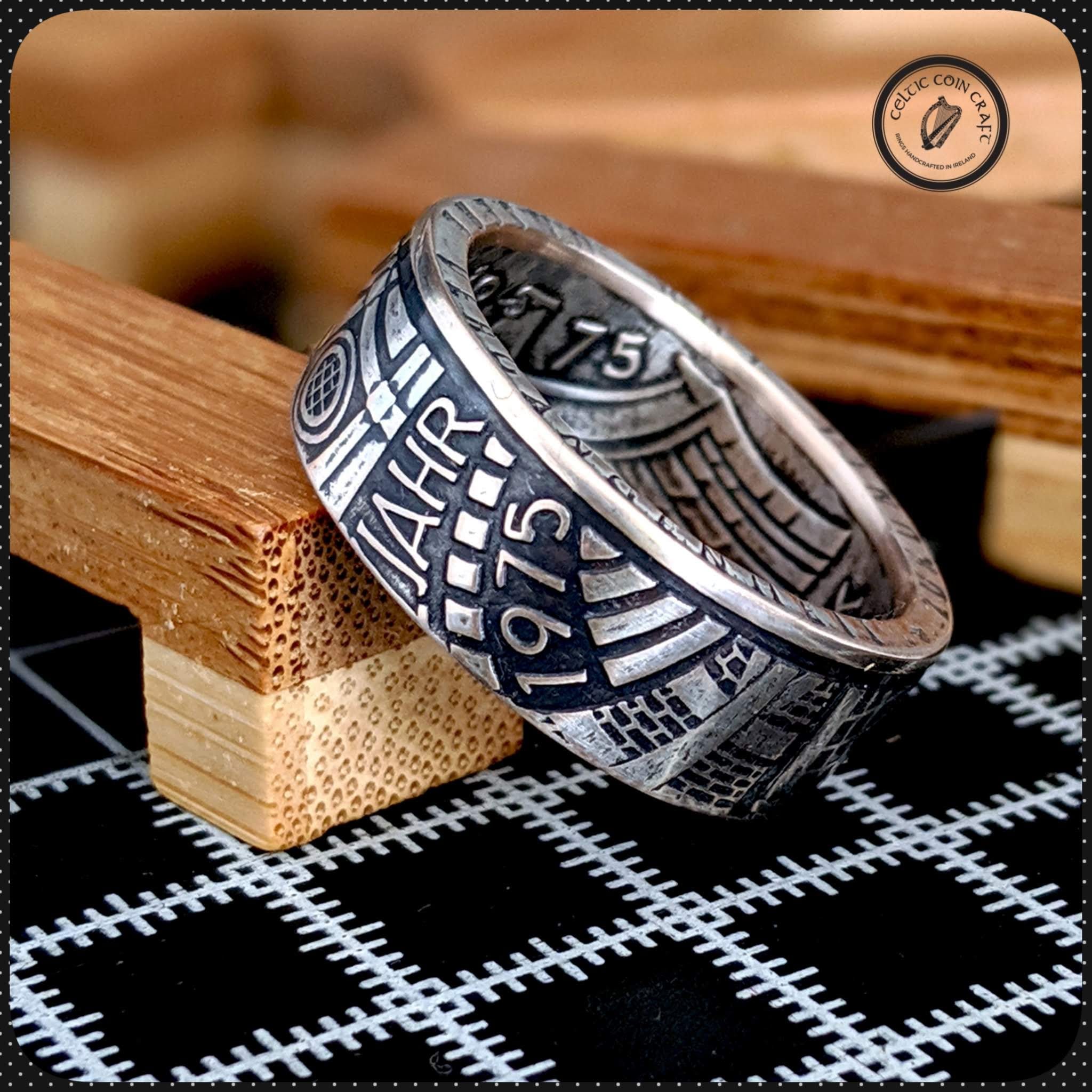 Germany 1975 Silver 5 Deutsche Mark Coin Ring - Etsy