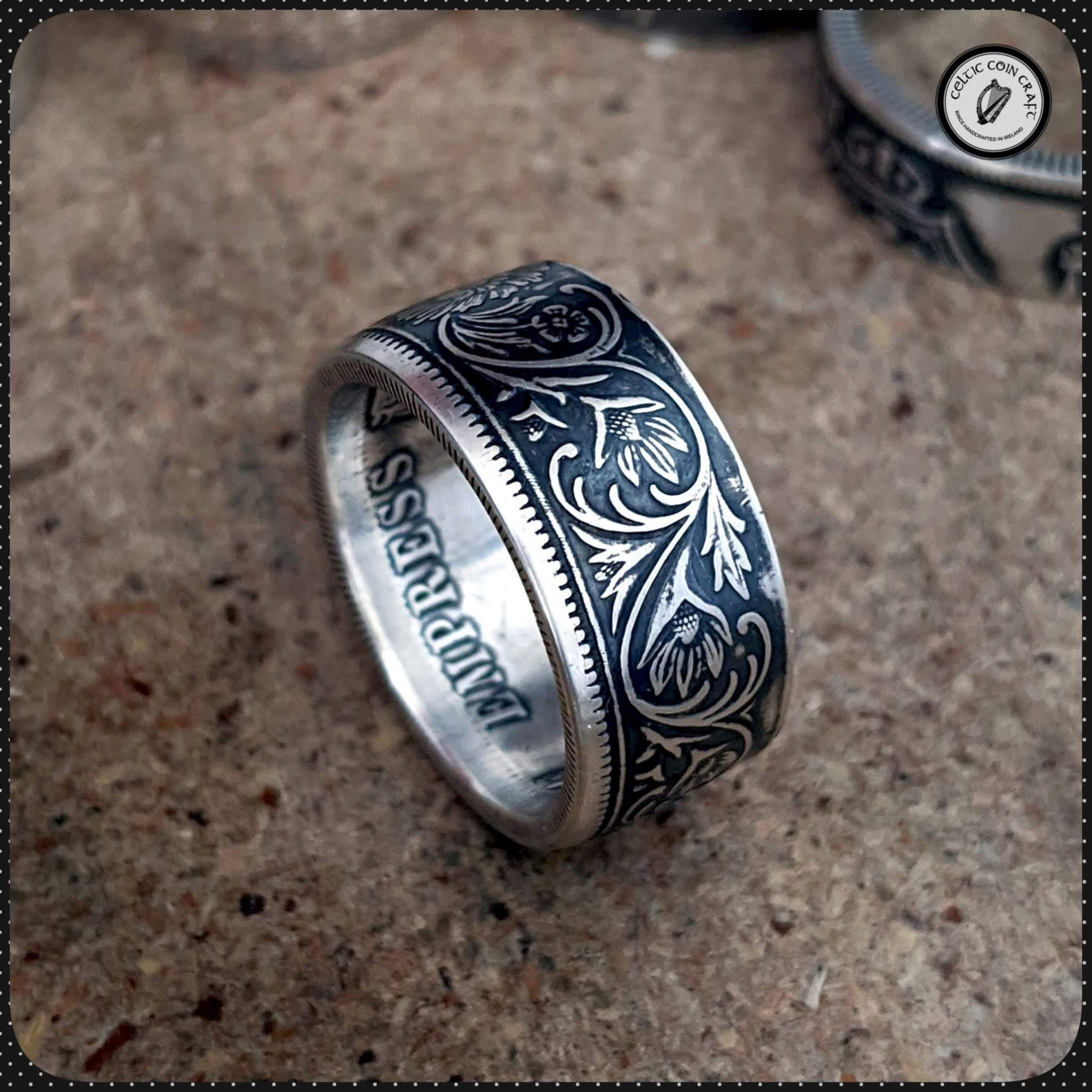 Victorian Silver Rupee Coin Ring - Etsy
