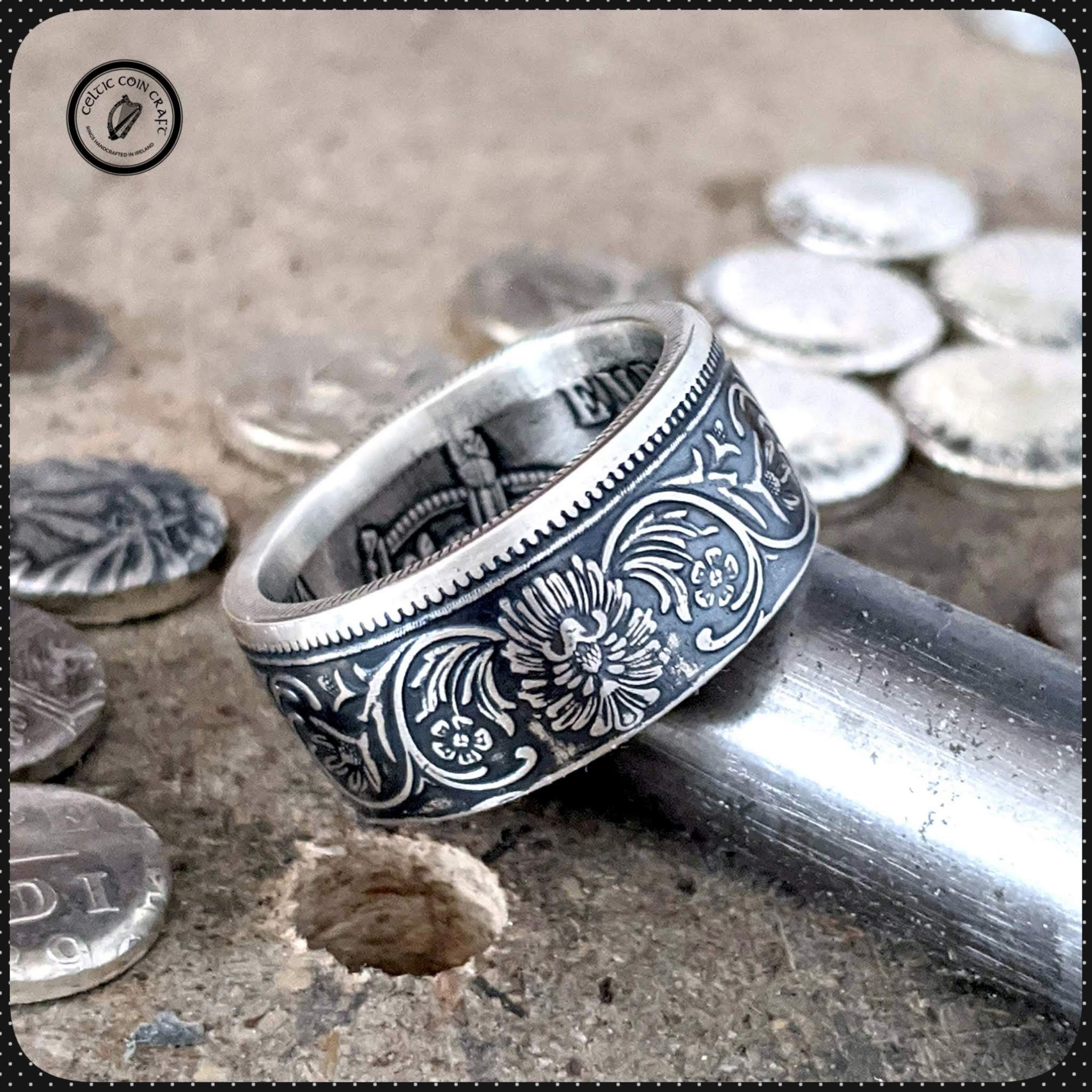 Victorian Silver Rupee Coin Ring - Etsy