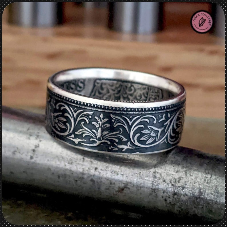 Victorian Silver Rupee Coin Ring - Etsy
