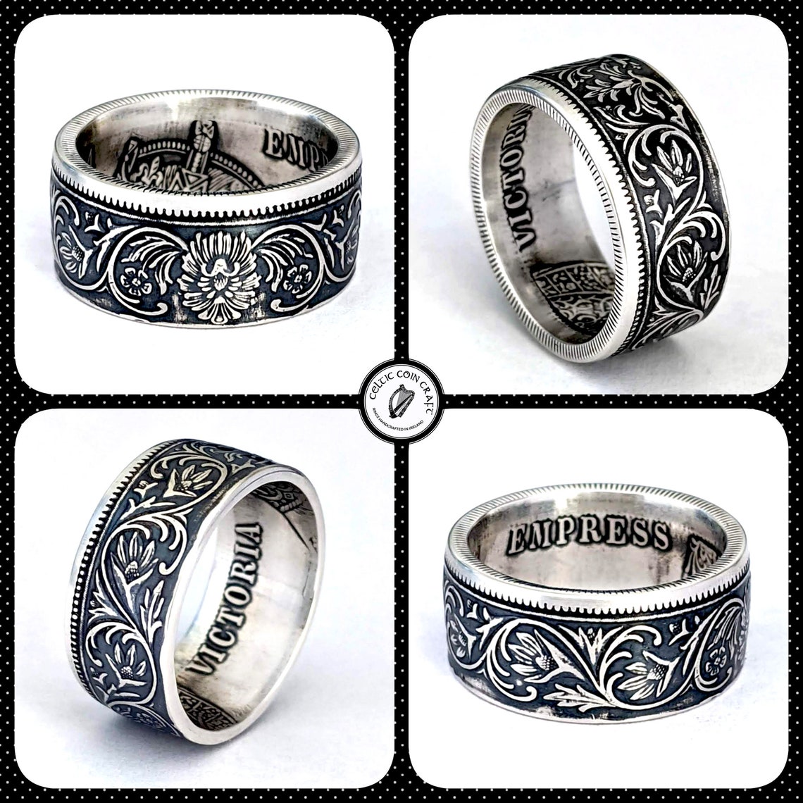 Victorian Silver Rupee Coin Ring - Etsy
