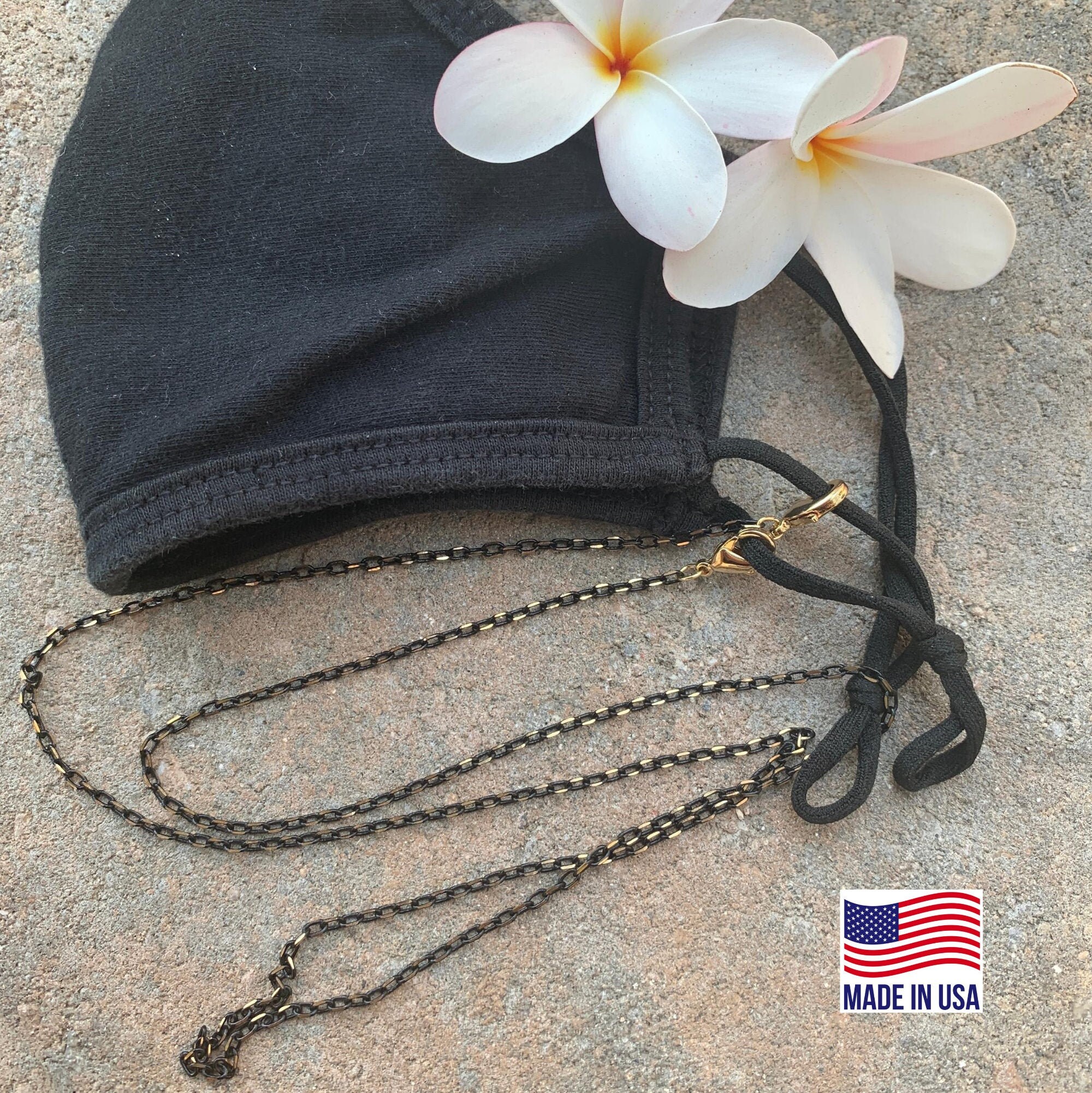 Black Metal Face Mask Chain Diamond Cut Mask Chain Face Mask | Etsy