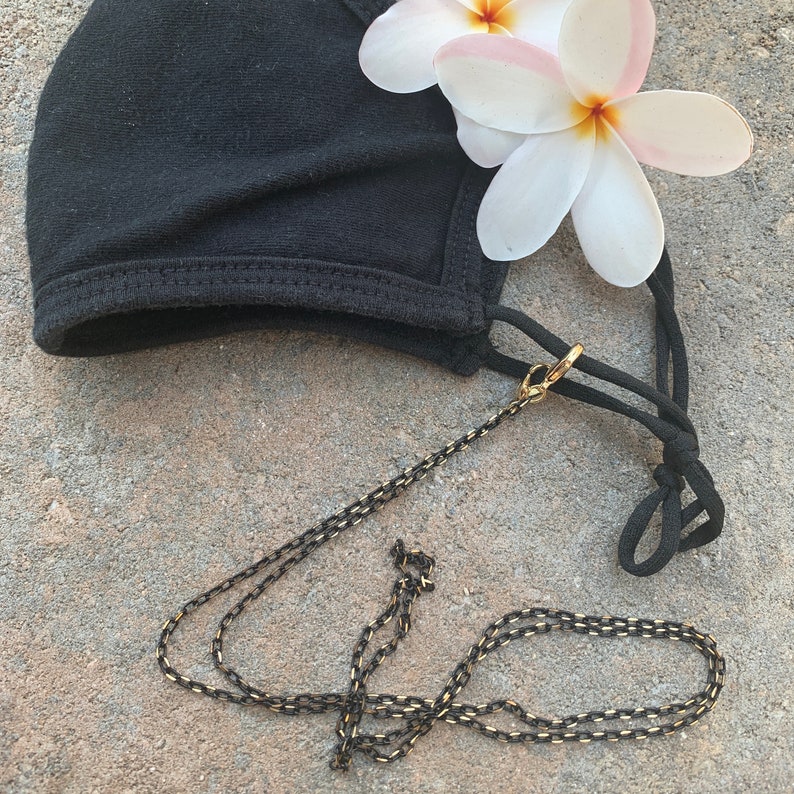 Black Metal Face Mask Chain Diamond Cut Mask Chain Face Mask - Etsy