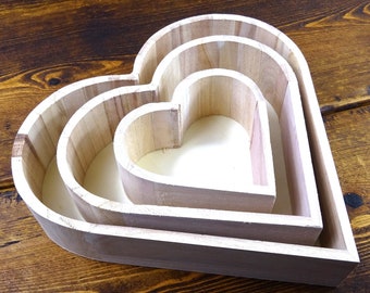 Wooden heart box | Etsy