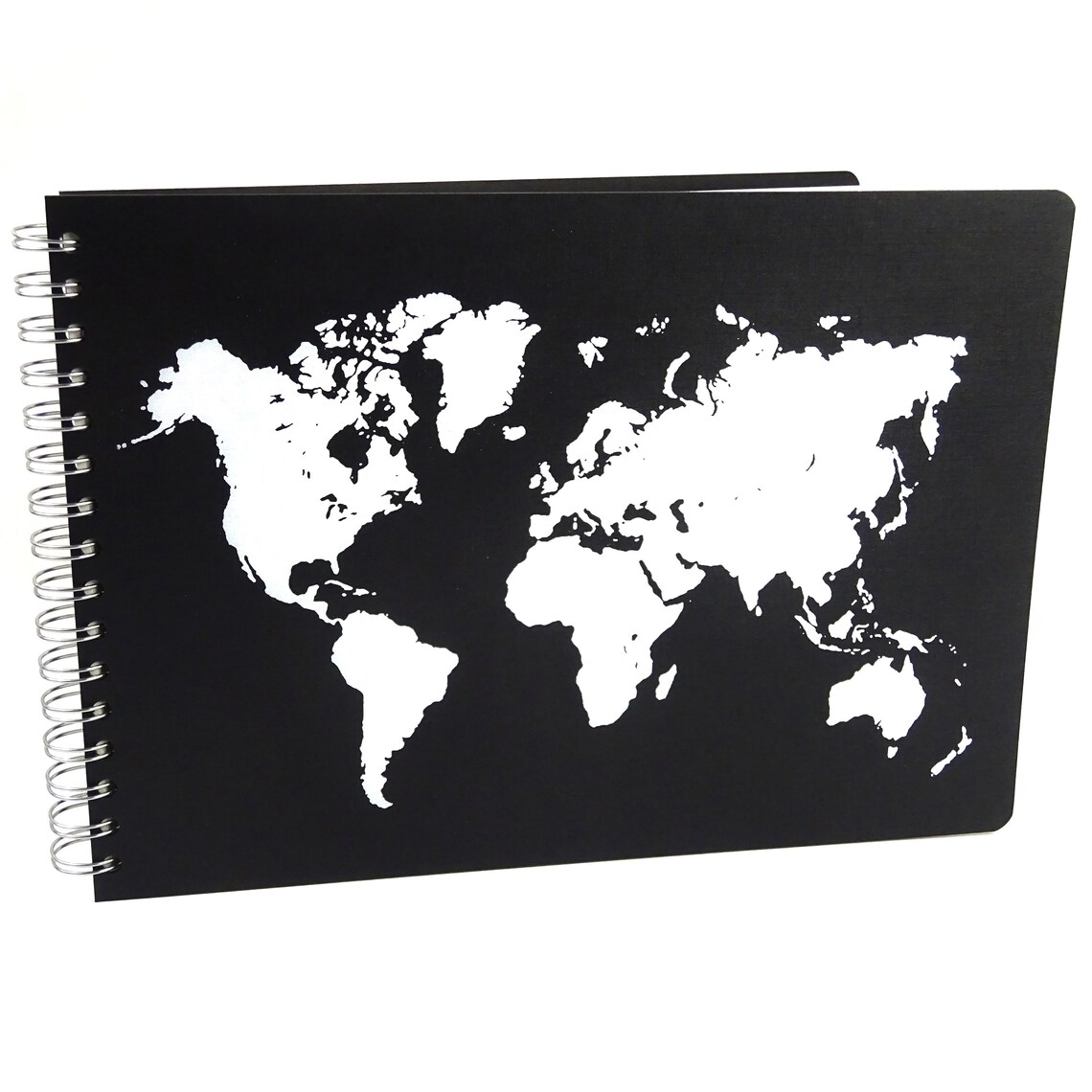 World Map Scrapbook Photo Album Black Hardboard Covers A4 - Etsy UK