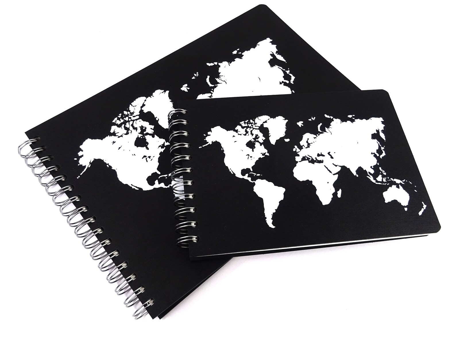 World Map Scrapbook Photo Album, Black Hardboard Covers, A4 A5, 100 ...