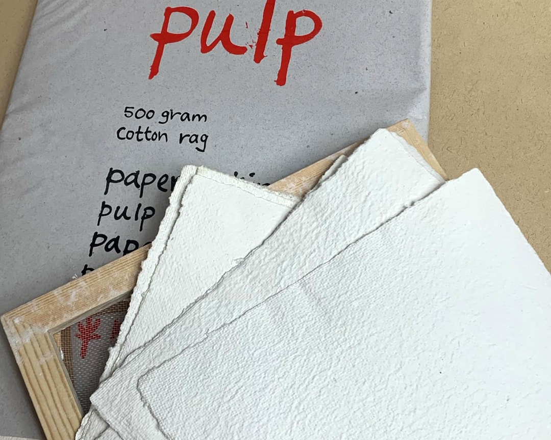 Paper Pulp Cotton Rag, 500 Gram Pack, Paper Making, Papier-mâché, Pulp ...