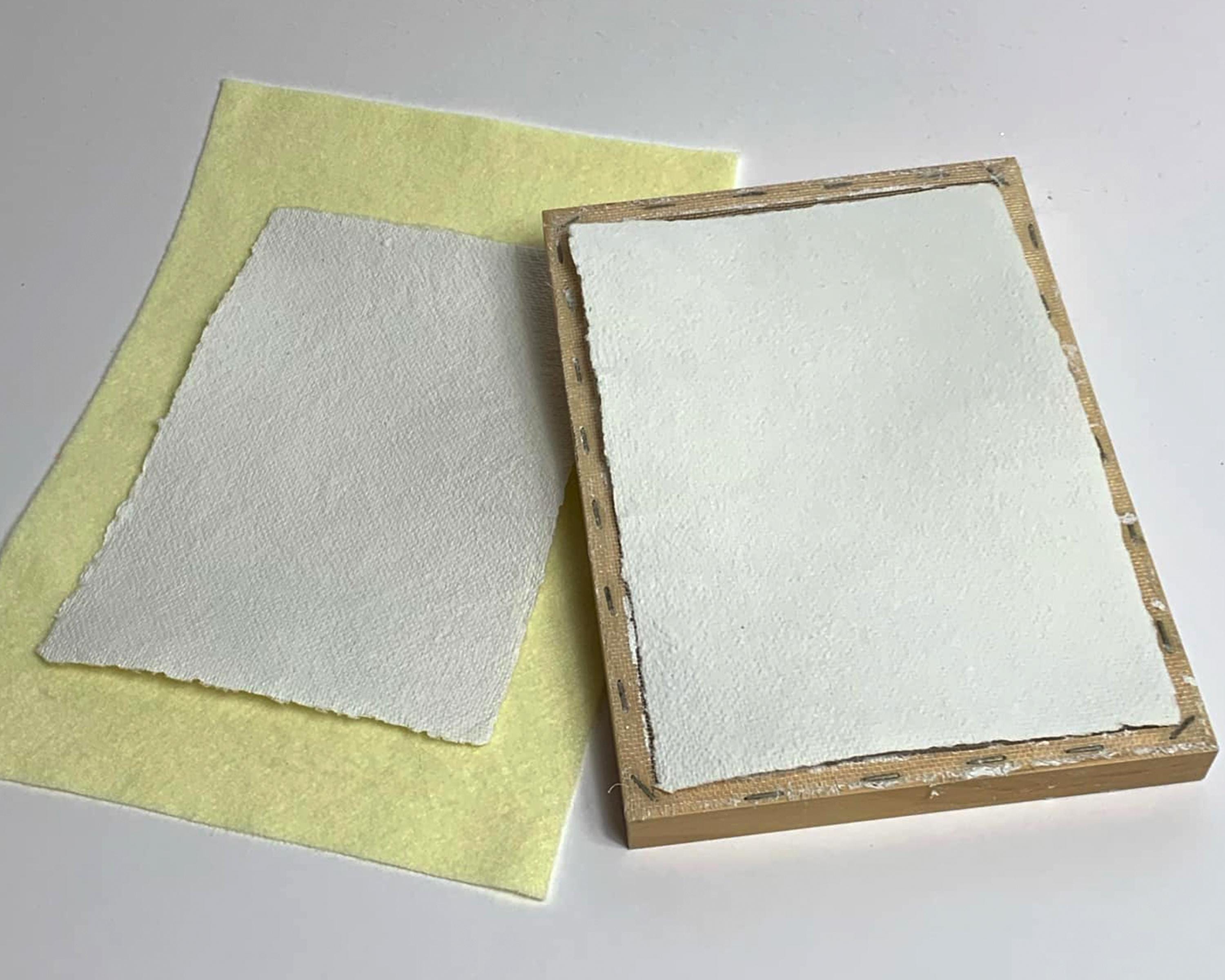 A5 Paper Making Mould Set With 5 Felts, Rough Feather Deckle Edged ...