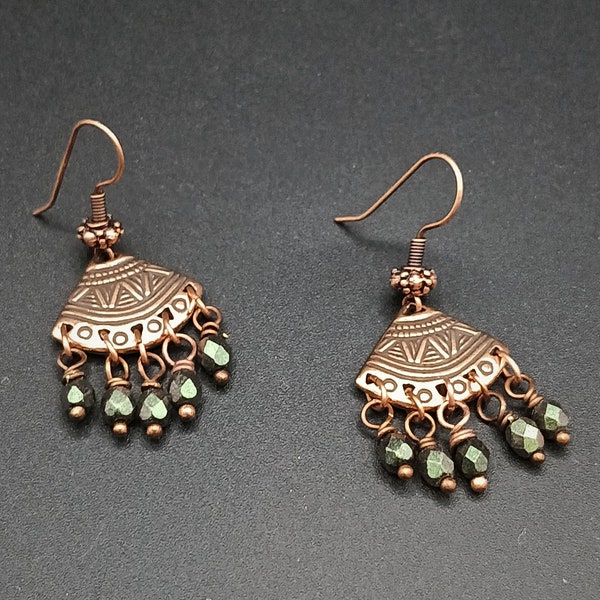 Copper Earrings - Etsy