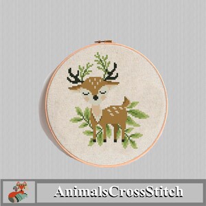 Forest animals cross stitch Baby pattern set of 6 PDF Funny | Etsy
