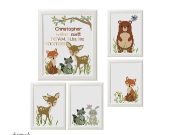 Cross Stitch Baby Sampler | Etsy