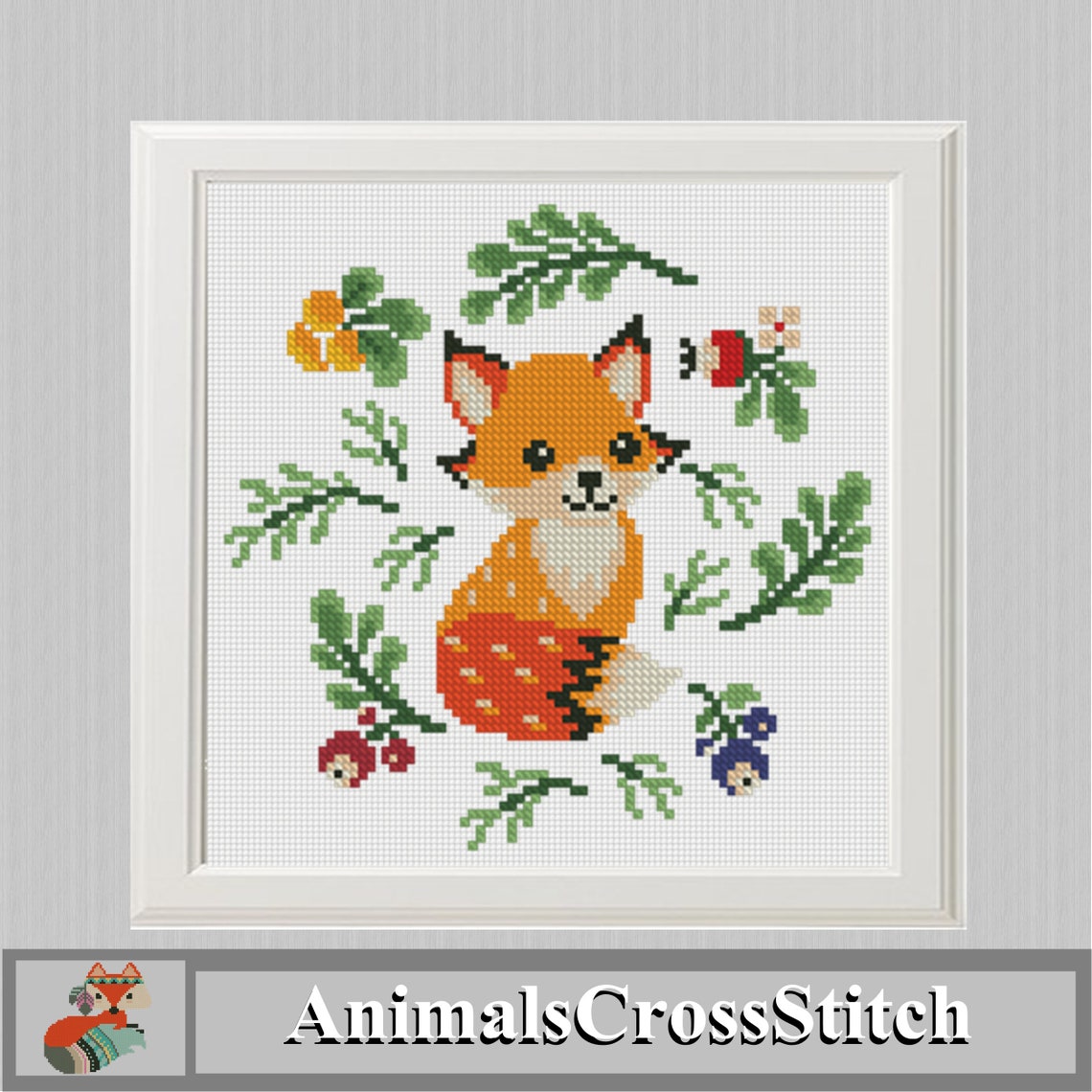 Woodland animals Cross stitch pattern set of 6 Forest | Etsy