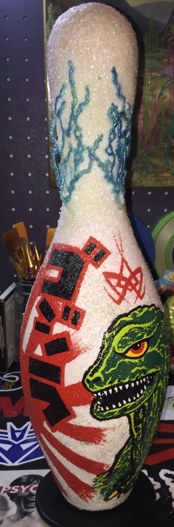 Custom Painted/pinstriped Kustom Bowling Pin. Cool! - Etsy