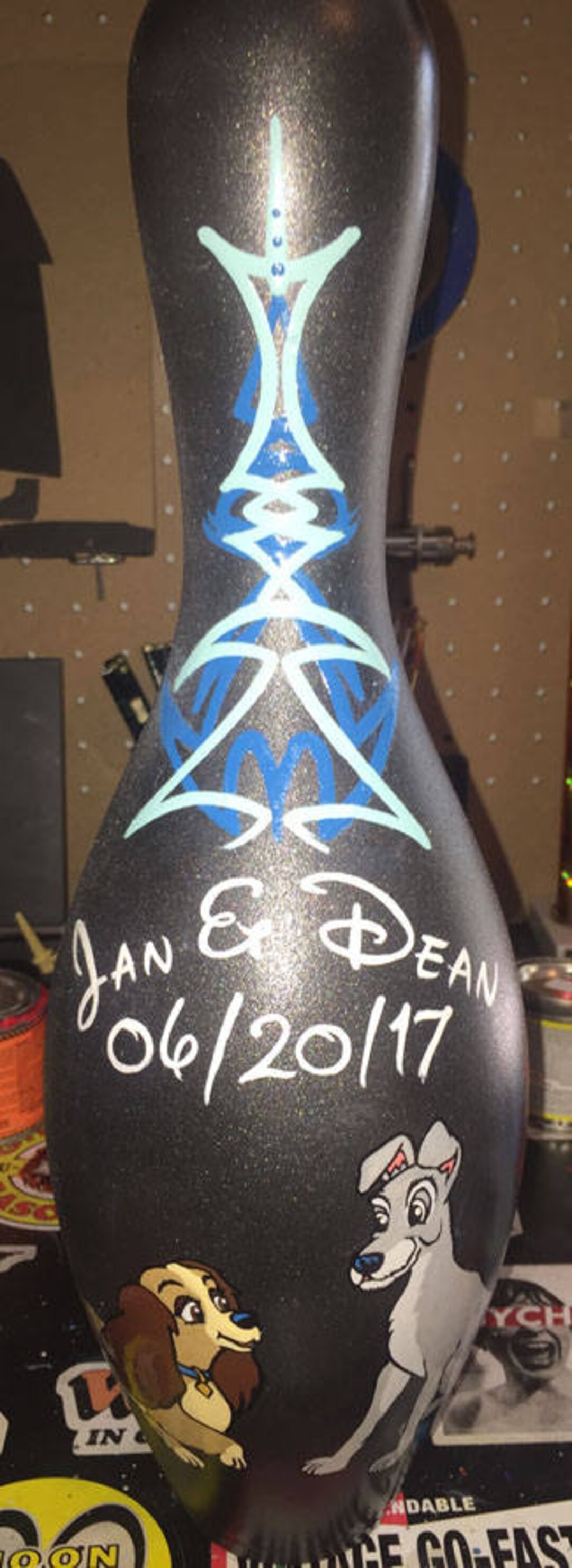 Custom Painted/pinstriped Kustom Bowling Pin. Cool! - Etsy
