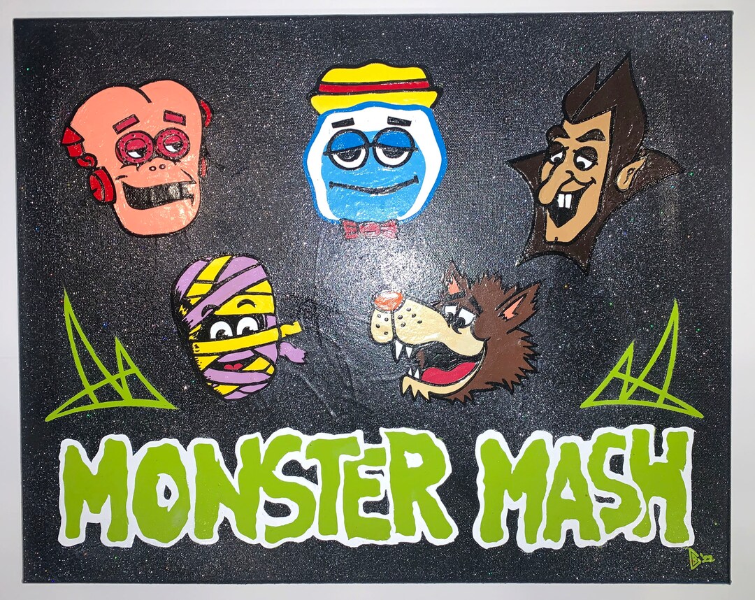 16 X 20" General Mills Monster Cereals Monster Mash Mascot Canvas Art ...
