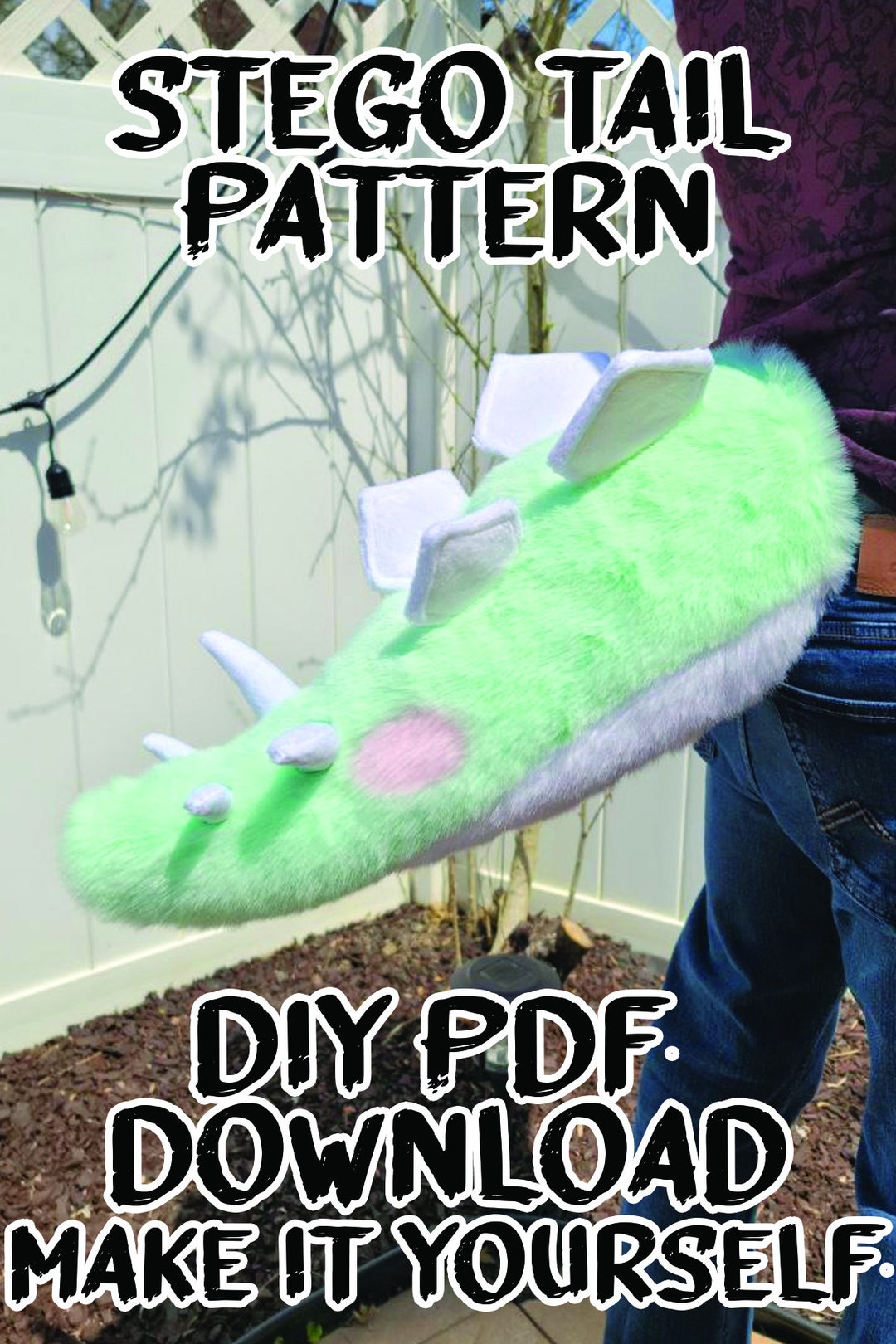DIY Stego Dino Tail - PDF Pattern - Etsy