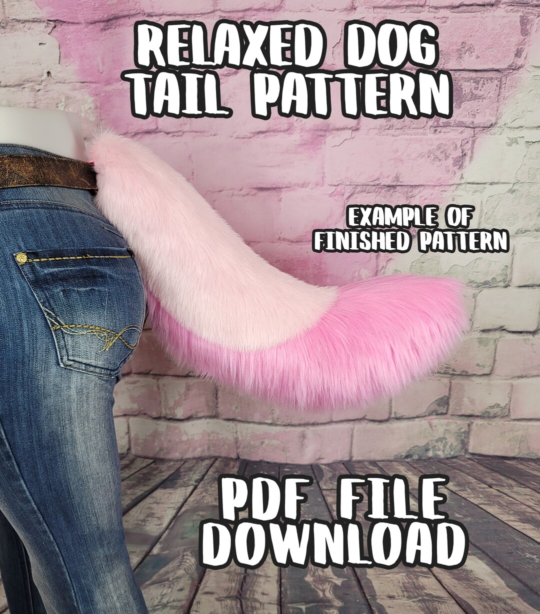 DIY Relaxed Dog Tail - PDF Pattern - Etsy