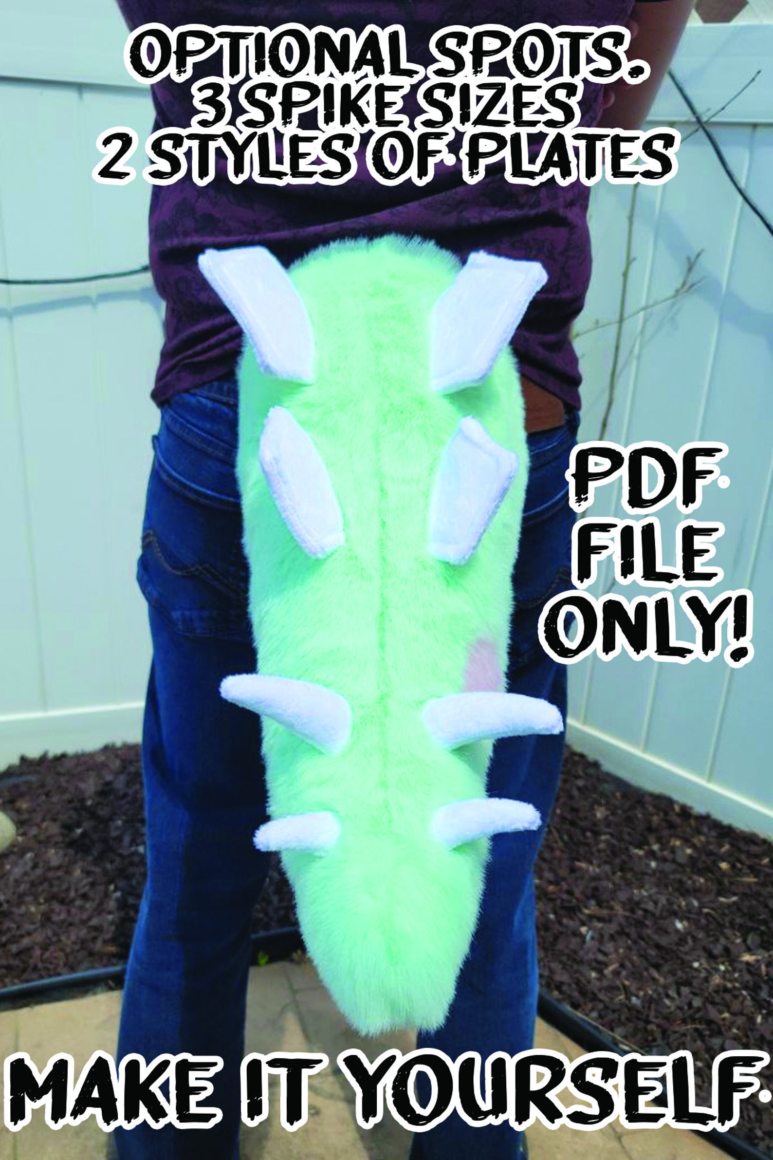 DIY Stego Dino Tail - PDF Pattern - Etsy