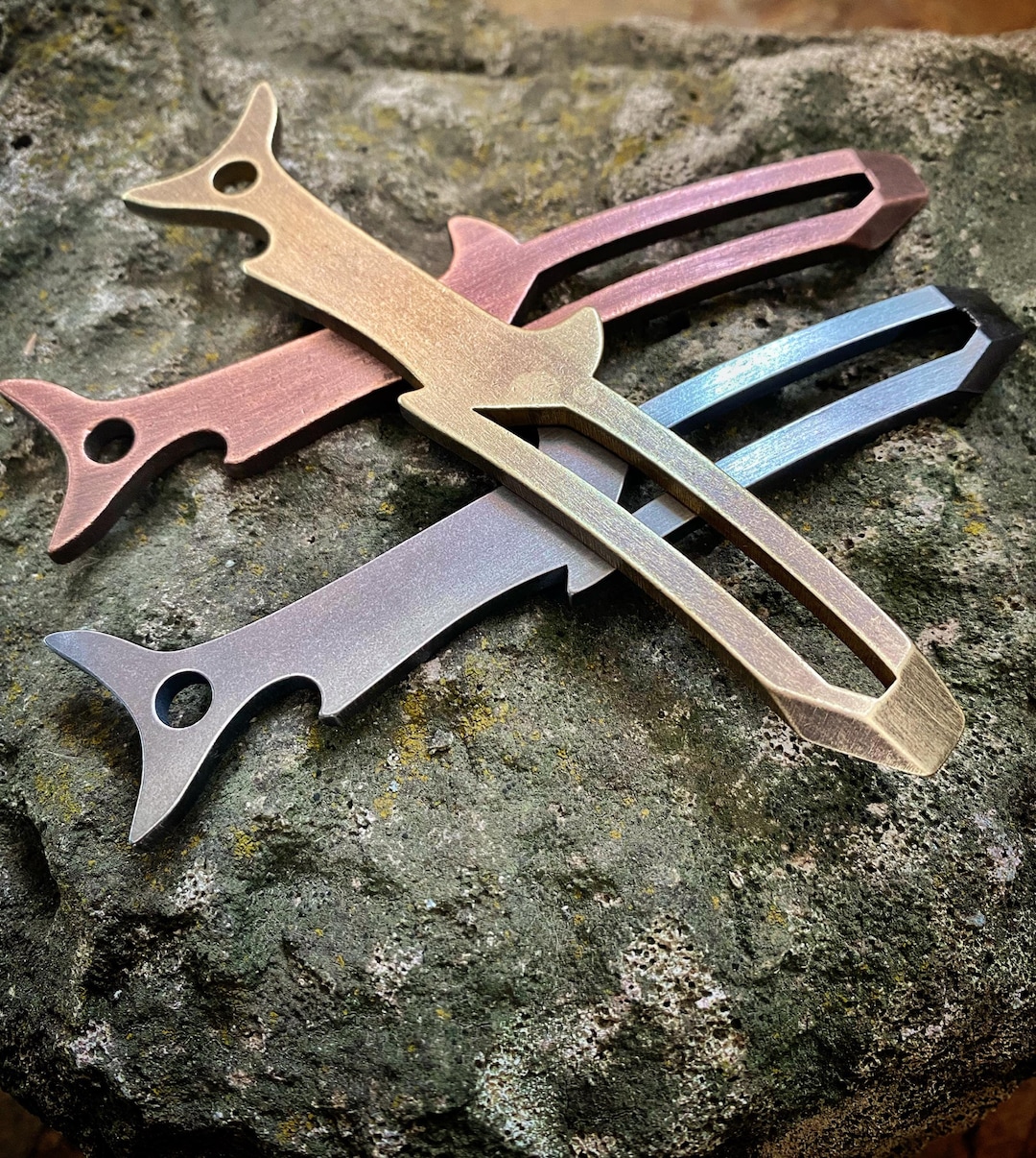 Shark-o-pry by Picaroon - Edc Prybar Steel, Copper, Brass, Titanium ...