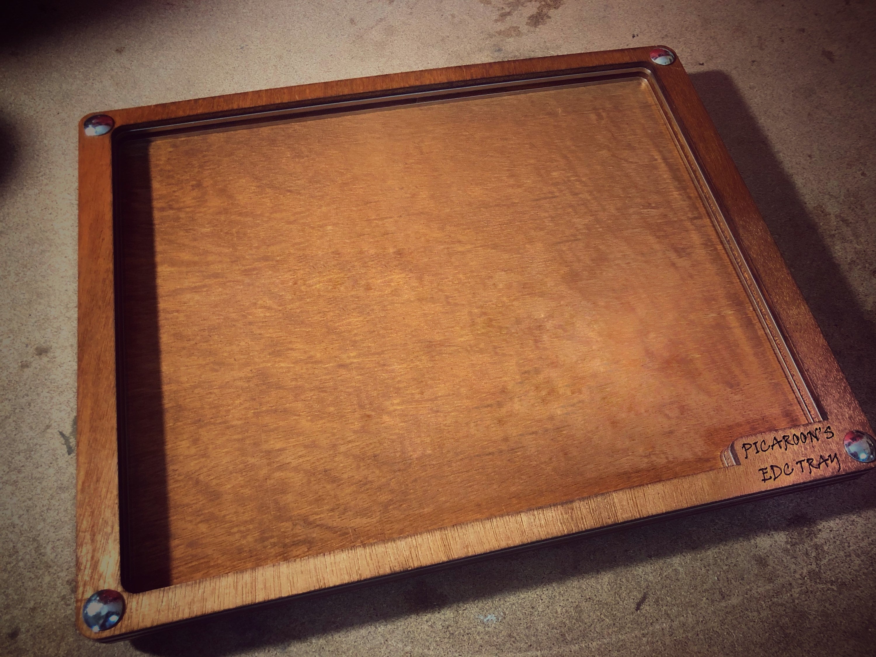 EDC Dump Tray Wood and Steel Valet Tray for All of Your Edc | Etsy