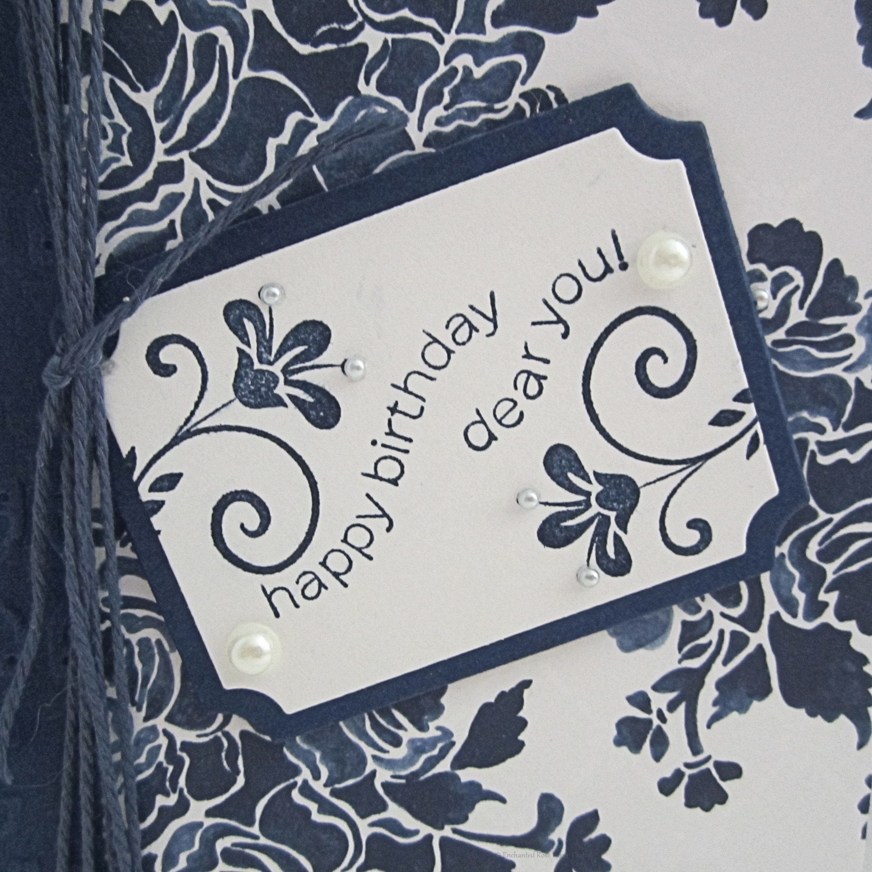 Birthday Card Happy Birthday Embossed Card Embellished - Etsy