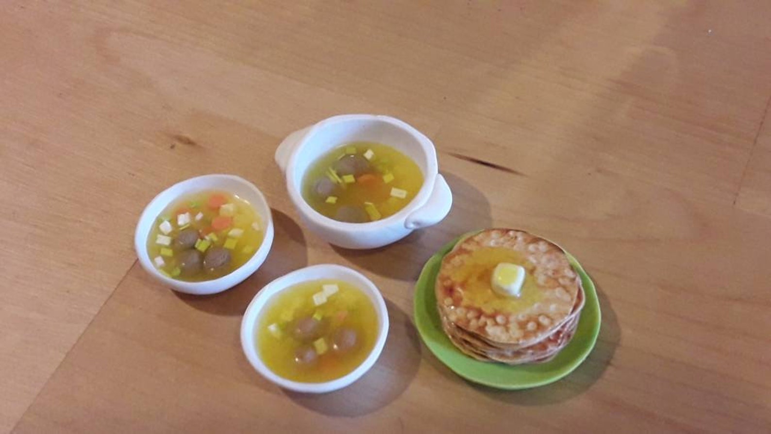 Polymer Clay Dinner Food Set (variant B) for Plays With Dolls and Doll ...