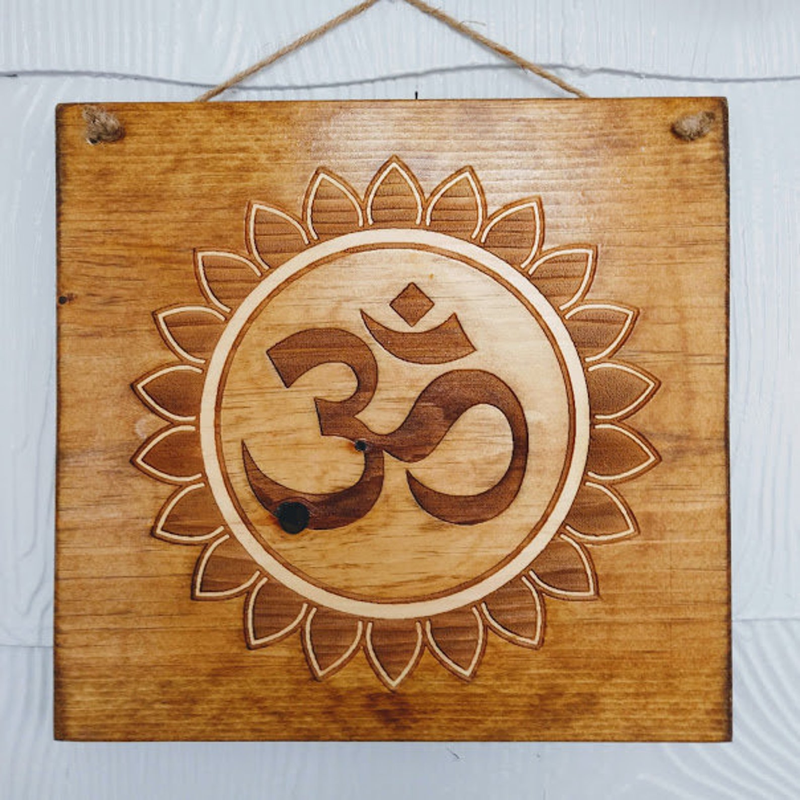 Custom Laser Engraved Sunflower Ohm | Laser Engraved Ohm Wood Sign ...