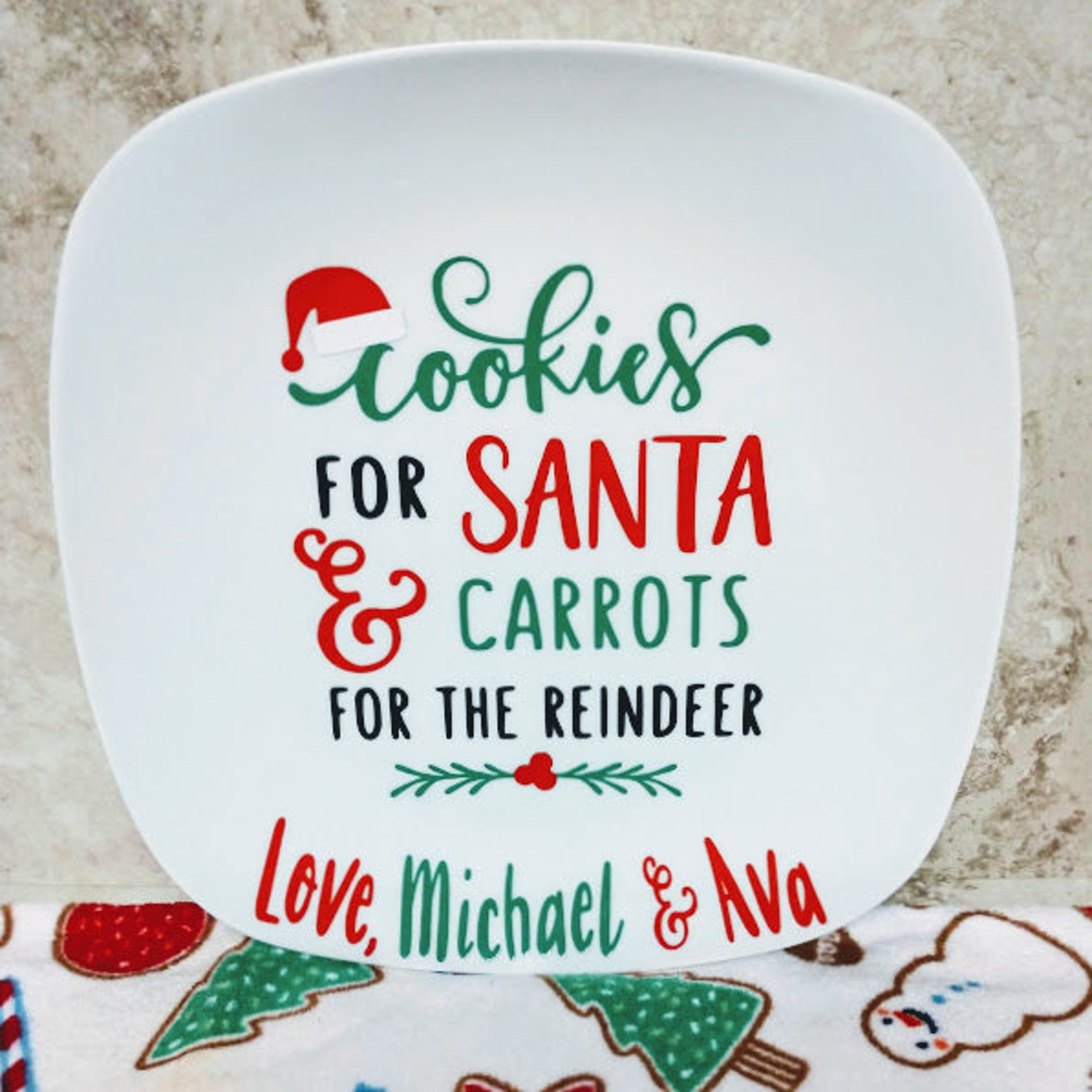 Santa Cookie Plate Set - Milk for Santa Mug - Cookies for Santa Plate ...