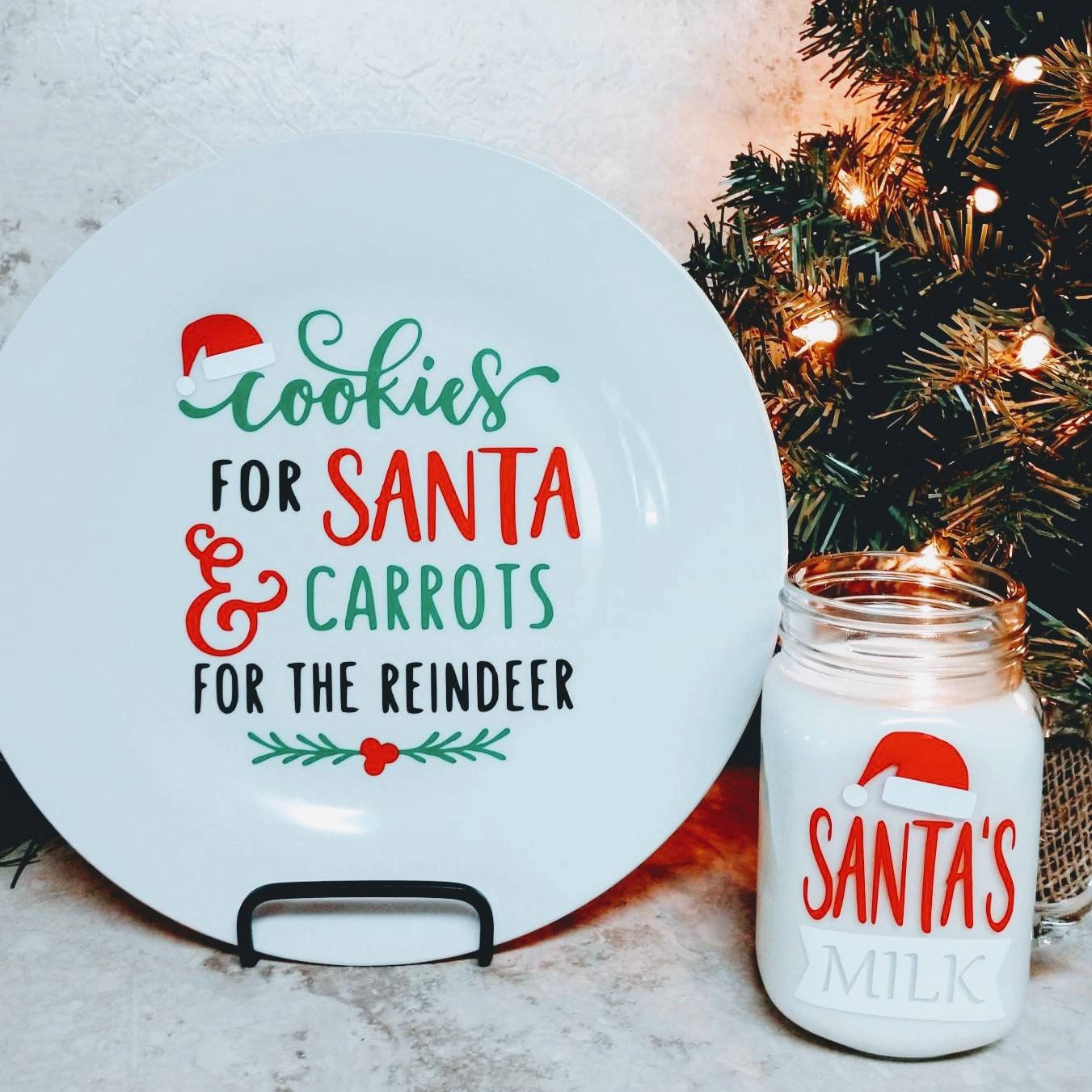 Santa Cookie Plate Set - Milk for Santa Mug - Cookies for Santa Plate ...