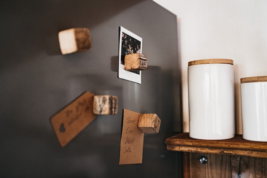 Wooden Magnets - Oak / Blackboard Magnet - Fridge Magnets / Neodymium ...