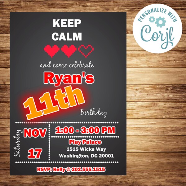 Keep Calm Invitation - Etsy