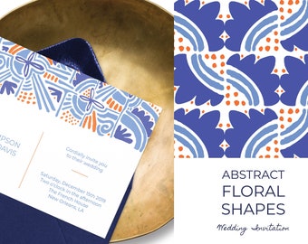 Abstract invitations | Etsy