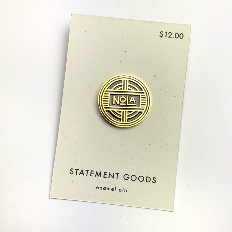 NOLA Circle Enamel Pin New Orleans | Etsy