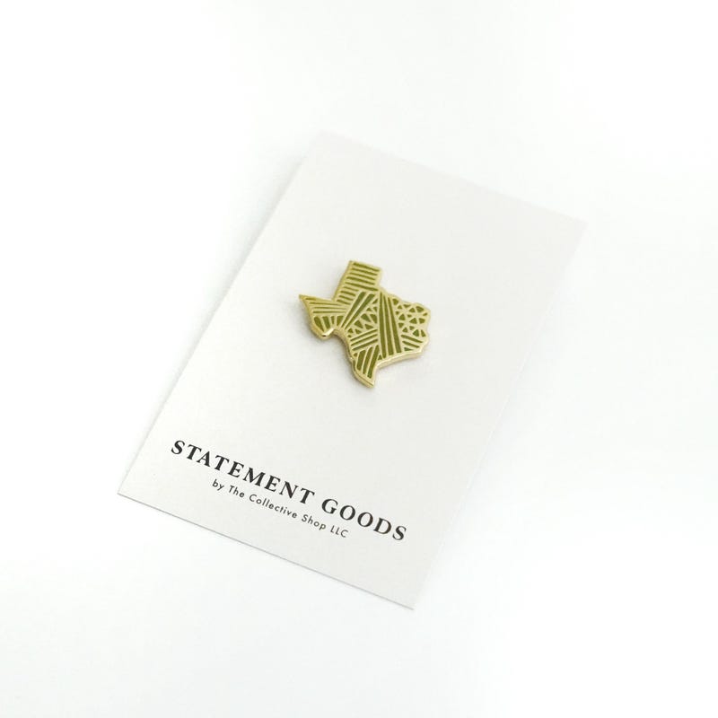 Texas Enamel Pin - Etsy