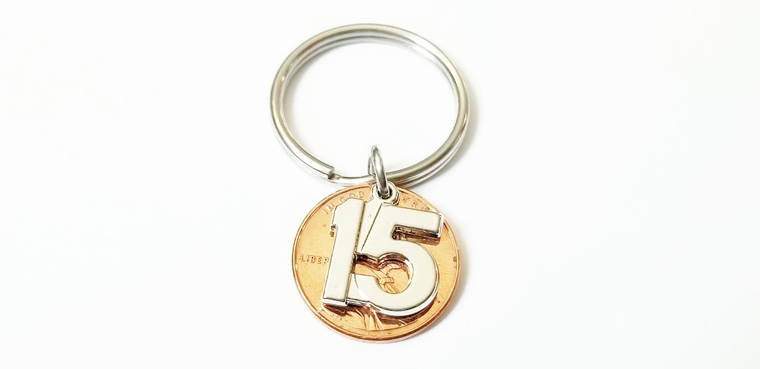 15th Birthday Gift 15th Anniversary Gift Lucky Penny Key Chain, 2009 ...