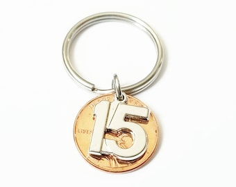 15th Birthday Keychain - Etsy