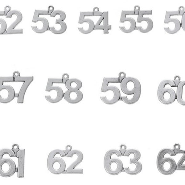 Number Charms - Etsy