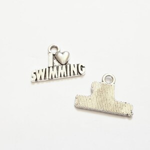 Swimming Charm Swimmer Freestyle I Love Swimming Swimmer Mom - Listing ...