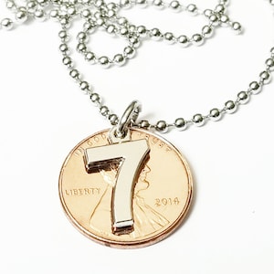 7th Anniversary Gift Penny Key Chain, 2016 2017 2018 Anniversary Gift ...