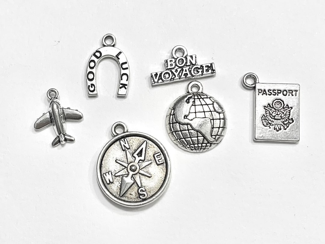 Travel Good Luck Passport Compass World Globe Bon Voyage Airplane ...