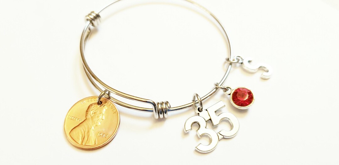 35th Birthday Gift 1990 1991 1992 Bracelet Birthstone Happy Birthday ...