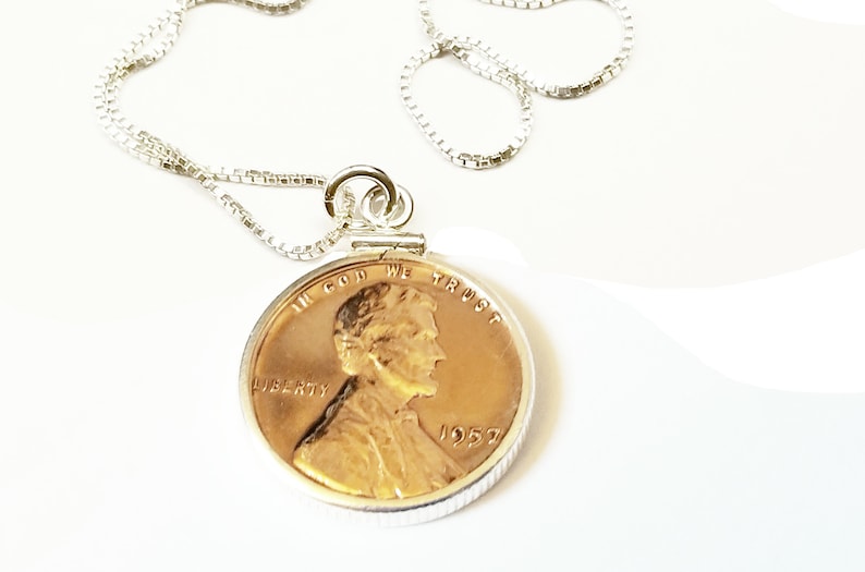 Sterling Silver PENNY Necklace Gifts for Women Birthday - Etsy
