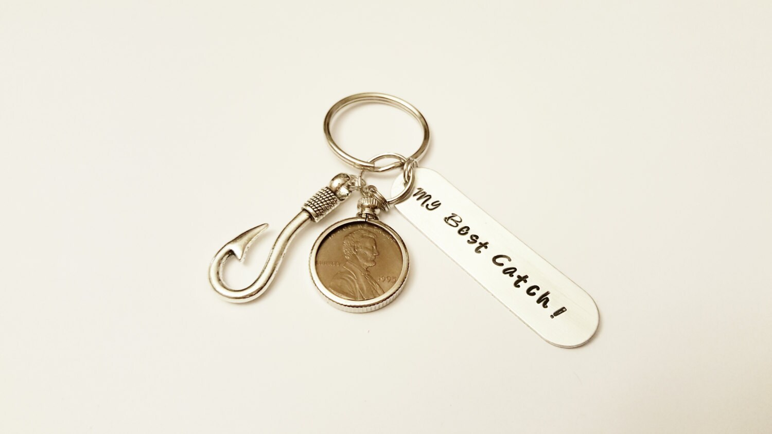 Personalized Penny Keychain Hand Stamped Dog Tag Anniversary - Etsy