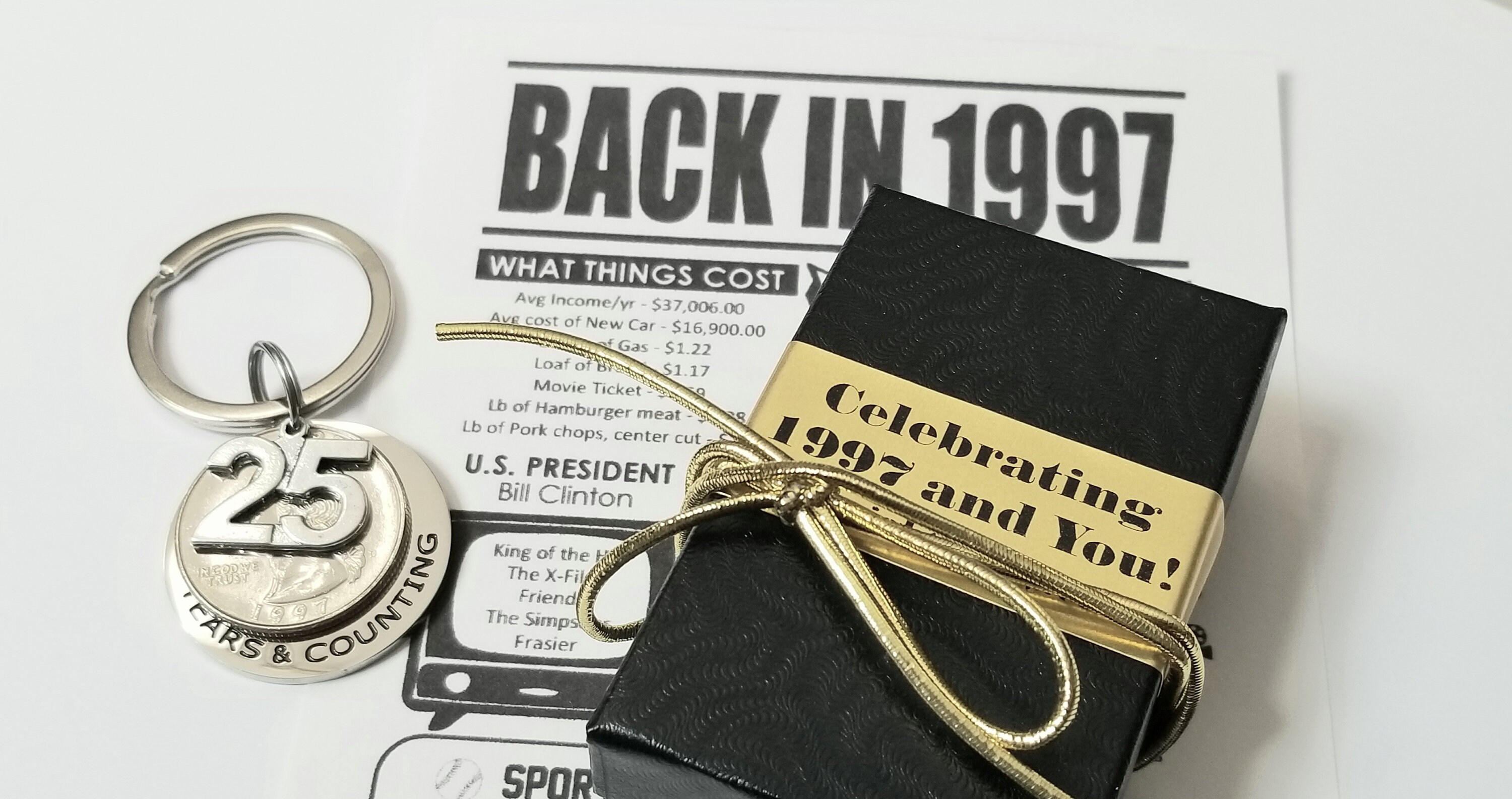 25th Birthday Gifts 25th Anniversary Gifts 1996 1997 1998 | Etsy