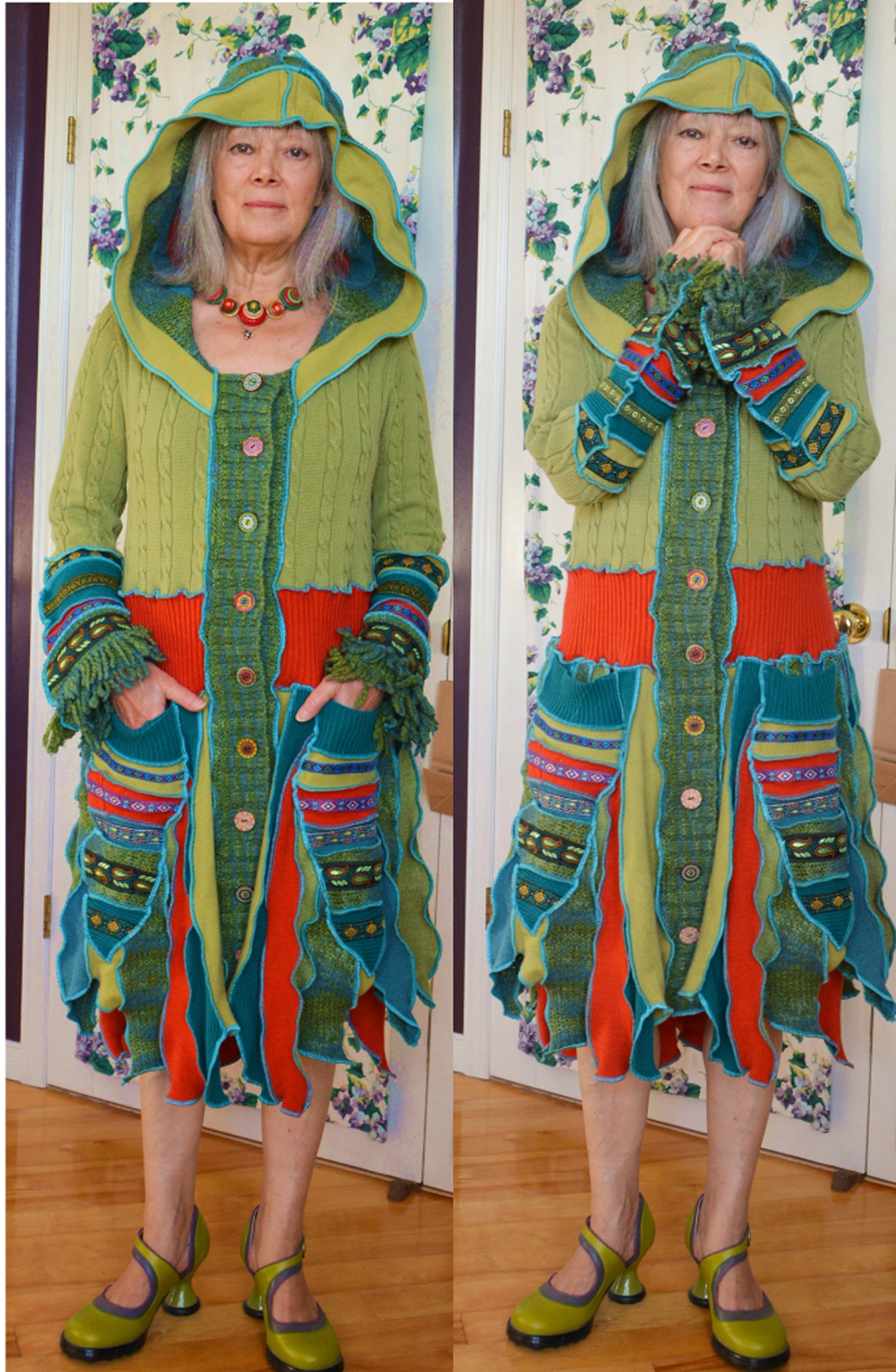 Alchemilla- Katwise Inspired, Upcycled Sweater Coat, One of a Kind - Etsy