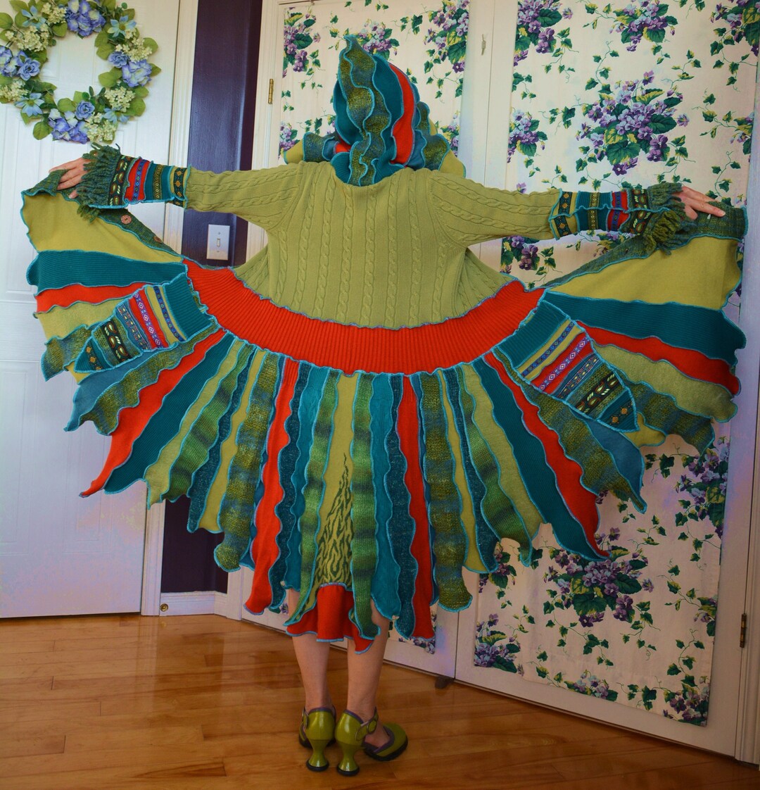 Alchemilla- Katwise Inspired, Upcycled Sweater Coat, One of a Kind - Etsy